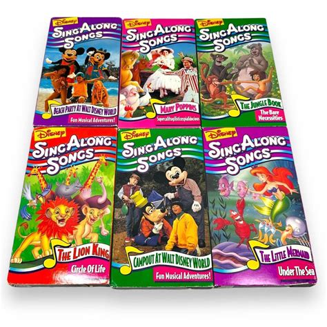 Vintage Disney Sing Along Songs Vhs Lot Of Tapes Beach Party Etsy