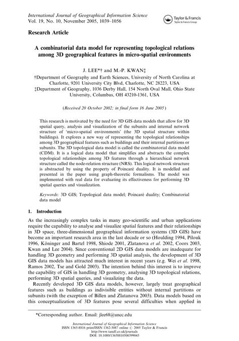Pdf A Combinatorial Data Model For Representing Topological Relations