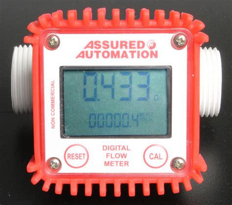 Digital Fluid Flow Meter With Resettable Totals And Flow Rate By Flows Com