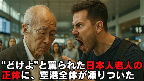 “どけよ”と罵られた日本人老人の正体に、空港全体が凍りついた Youtube