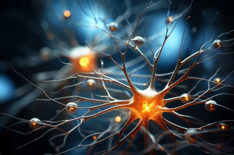 Neuron Cells Neural Network Under Microscope Neuro Research Science Brain Signal Information
