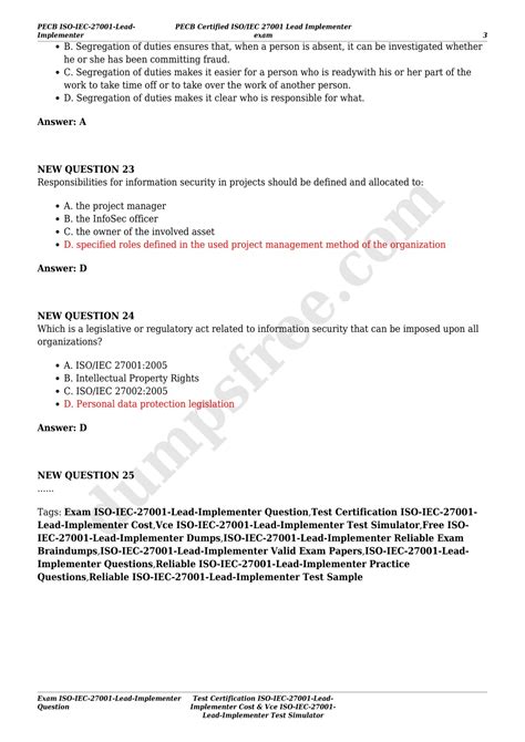 Ppt Exam Iso Iec 27001 Lead Implementer Question Test Certification Iso Iec 27001 Lead