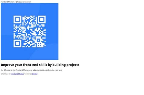 Frontend Mentor Qr Code Component Built Using Html And Css Flexbox