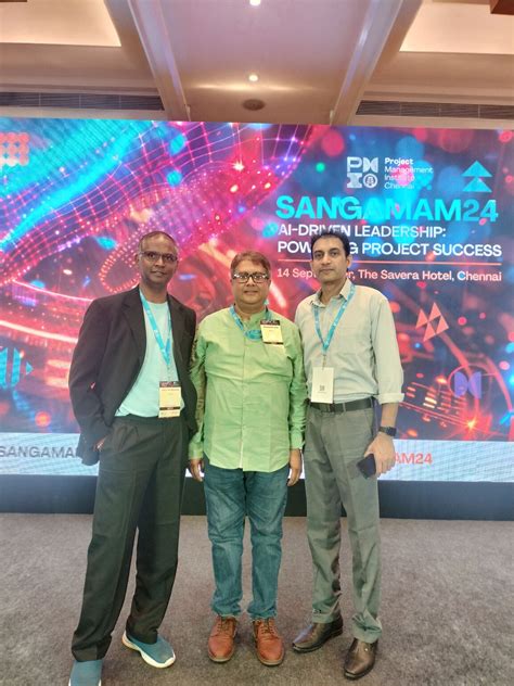 Sangamam24 Pmi Chennai At Hotel Savera Fireside Chat Giving The Various Pmi Artifacts Which