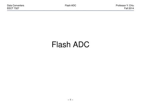 Ppt Flash Adc Powerpoint Presentation Free Download Id6595480