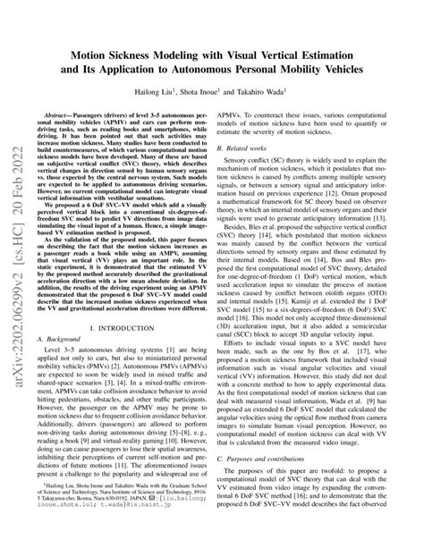 Motion Sickness Modeling With Visual Vertical Estimation And Its