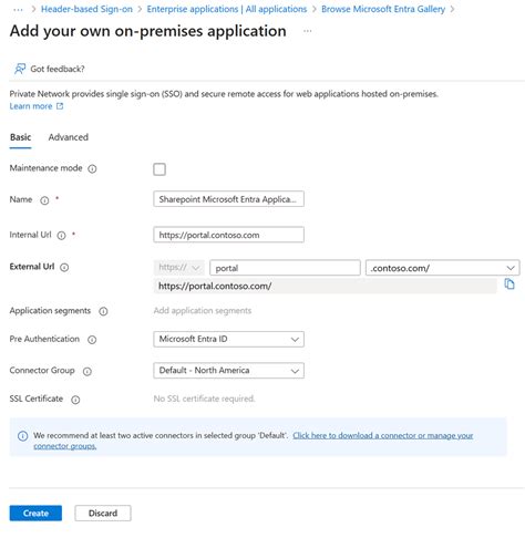 microsoft entra 애플리케이션 프록시를 사용하여 온 프레미스 sharepoint 팜 게시 microsoft