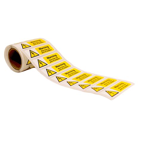 Warning More Than One Point Of Isolation Labels Self Adhesive Vinyl 75mm X 25mm Roll Of