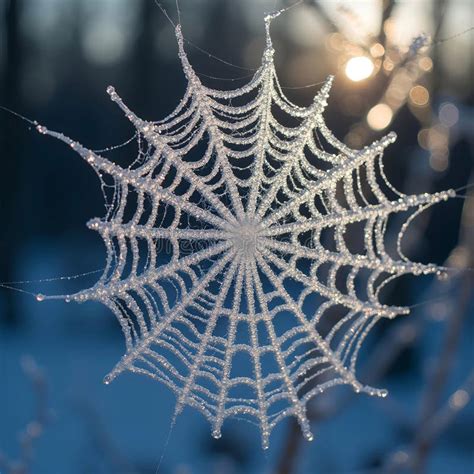 Frost Covered Spider Web Bokeh Sunlight In Pakistan Stock Illustration Illustration Of Twig