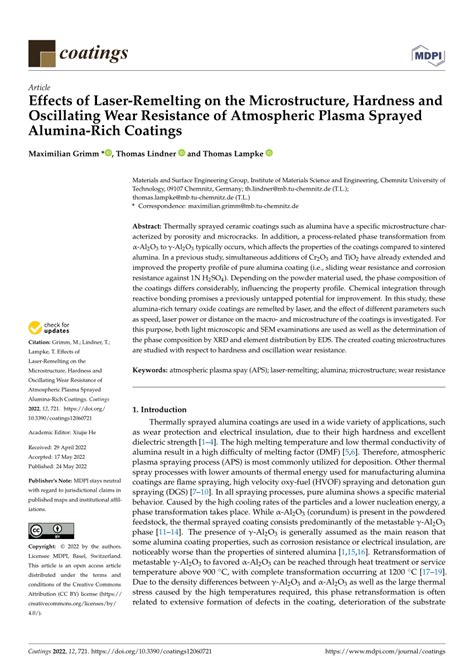 Pdf Effects Of Laser Remelting On The Microstructure Hardness And Oscillating Wear Resistance
