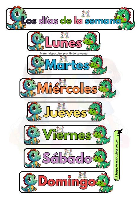 Los Días De La Semana Y Los Meses Del Año Para Niñas Y Niños Para