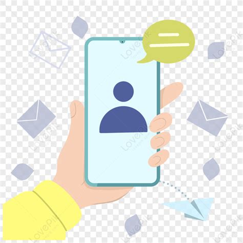 손을 잡고 휴대 전화 일러스트 음성 채팅 사회 그림입니다정보세포 Png 일러스트 무료 다운로드 Lovepik