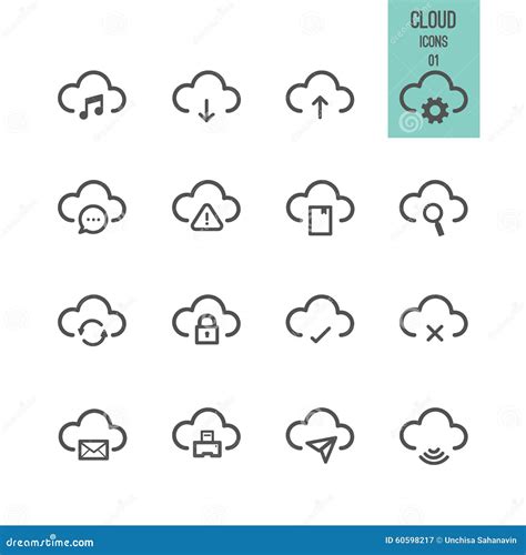 Cloud Computing Icon Vector Illustration Stock Vector Illustration Of Design Outline 60598217