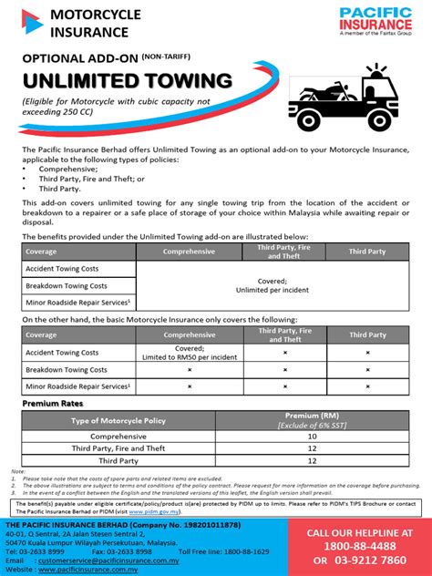 motorcycle unlimited towing add on leaflet v1 2 11 may 23 pdf