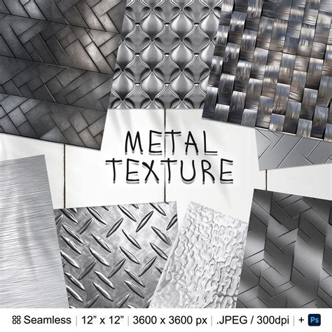 160 Metal Seamless Pattern Digital Seamless Pattern Metallic 3d