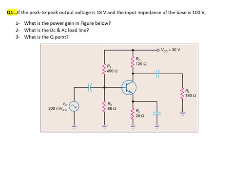 Solved Q1 If The Peak To Peak Output Voltage Is 18 V And Chegg Com