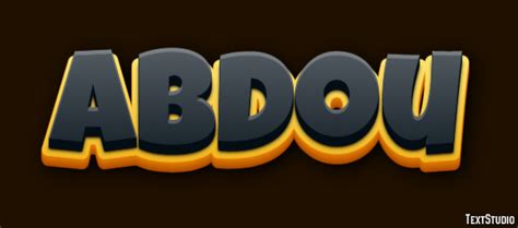 Abdou Text Effect And Logo Design Name