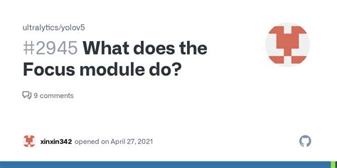 What Does The Focus Module Do · Issue 2945 · Ultralyticsyolov5 · Github