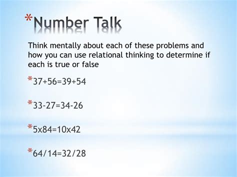 Ppt Algebraic Thinking Relational Thinking Powerpoint Presentation