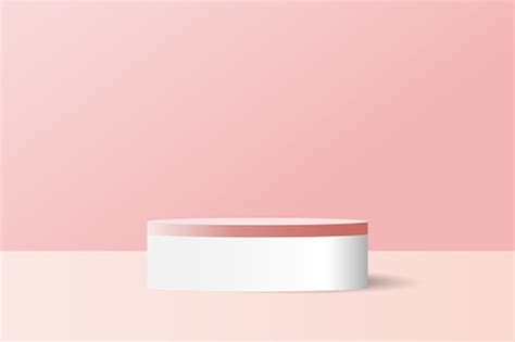 미니멀리스트 연단과 추상적 인 배경 구성을 렌더링하는 3d 벡터 장면 제품 디스플레이를위한 기하학 플랫폼 모양 장면의 3d