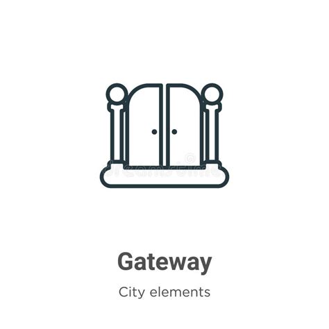 Web Gateway Outline Vector Icon Thin Line Black Web Gateway Icon Flat Vector Simple Element