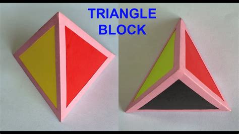 How To Make Triangle Block Paper Equilateral Triangle Paper Youtube