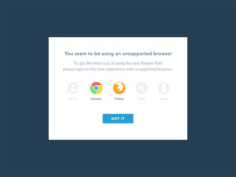 Browser Not Supported Modal Freebie Download Sketch Resource
