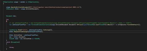 selecting plan with filteredelementcollector revit api stack overflow