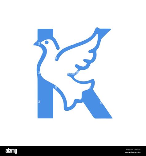 Uppercase Letter K With Bird Stock Vector Image Art Alamy