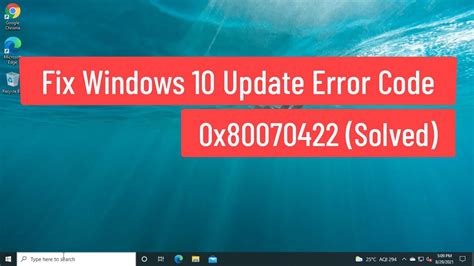 Solución Error De Actualización Windows 10 0x80070422 Mundowin