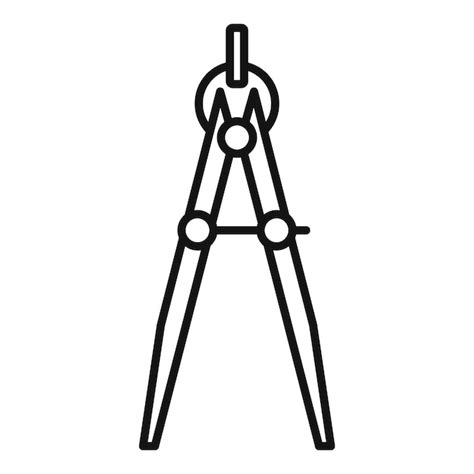 Premium Vector School Compass Icon Outline School Compass Vector Icon For Web Design Isolated