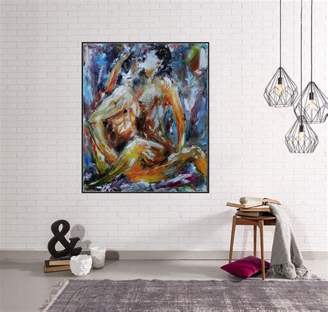 Original Erotic Poster Sexy Fantasy Print Beautiful Couple Etsy