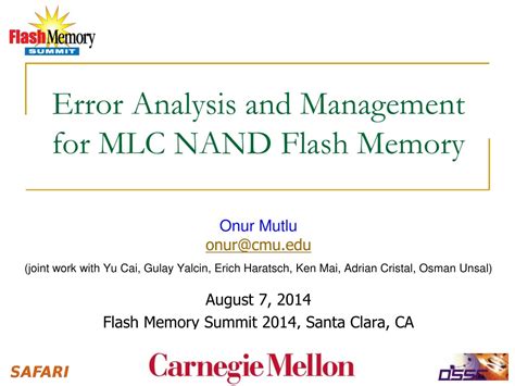 Ppt Error Analysis And Management For Mlc Nand Flash Memory