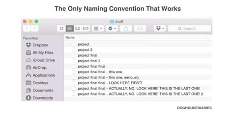 the only naming convention that works neatorama