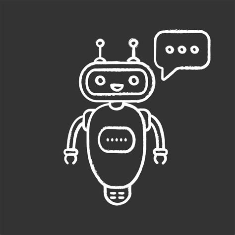 Chatbot Typing Answer Chalk Icon Talkbot With Three Dots In Speech