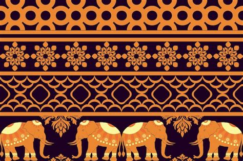 Premium Vector Damask Pattern Design Geometric Shapes Colored Triangles Tiles Ikat Embroidery