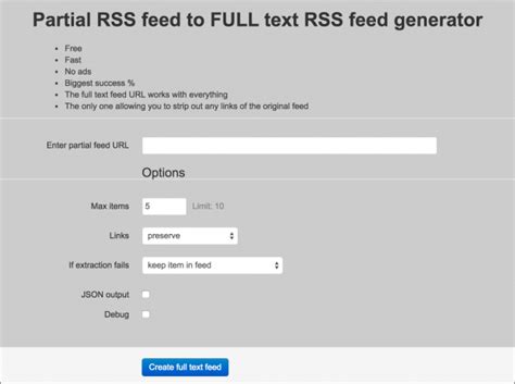 How To Convert Partial Rss Feeds Into Full Text