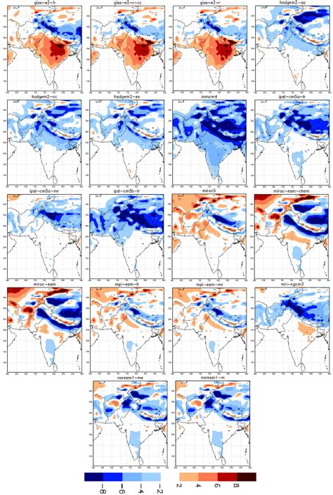 Spatial Distribution Of Temperature °c Bias Of 36 Gcms Simulation