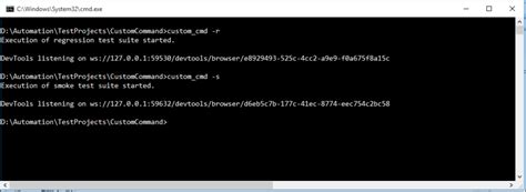 Executed Smoke And Regression Test Suite Using Custom Command Techbytes