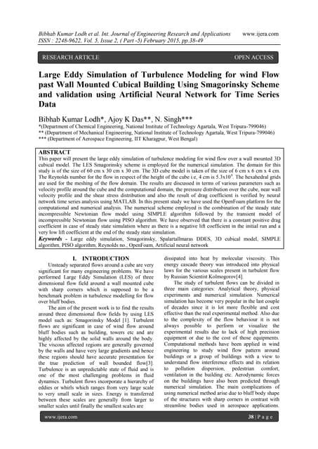Different Types Of Turbulence Modelling Approaches Pptx Physics Science
