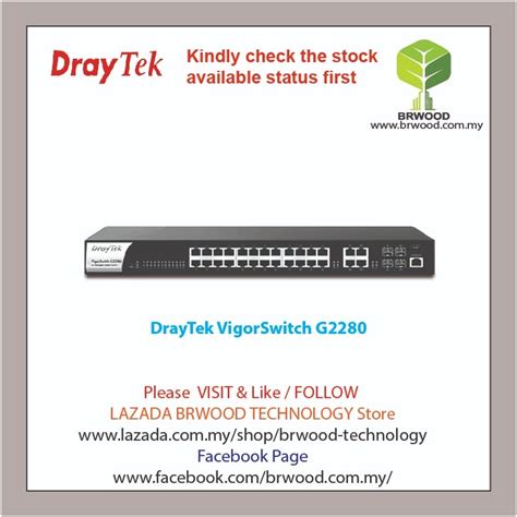 Draytek Vigorswitch G2280 28 Port L2 Managed Gigabit Switch Network Switches And Access Point