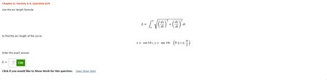 Solved Chapter Section Question Use The Arc Chegg Com