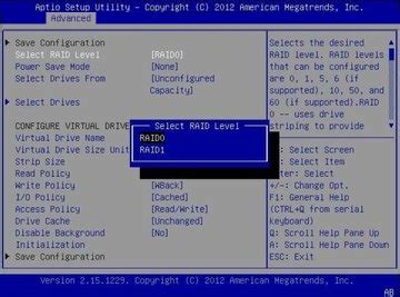 Configure RAID In UEFI BIOS Boot Mode Sun Server X Installation Guide