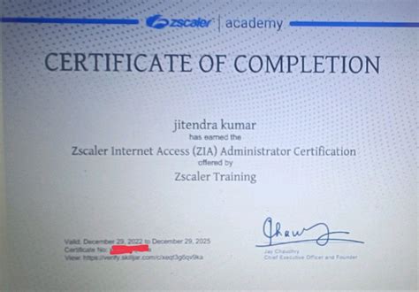 Jitendra Kumar On Linkedin Completed Zscaler Internet Access Zia Administrator Certification