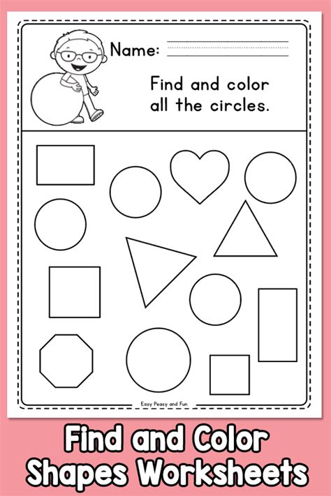 Shapes And Colors Worksheets Adriansonfifth