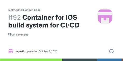 Container For Ios Build System For Cicd · Issue 92 · Sickcodesdocker Osx · Github