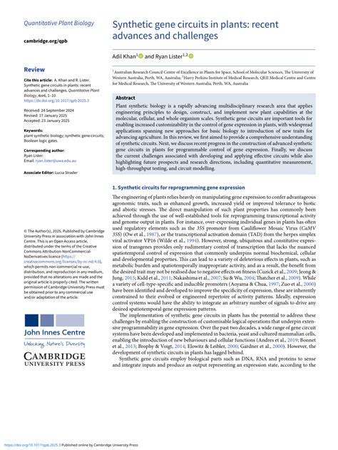 Pdf Synthetic Gene Circuits In Plants Recent Advances And Challenges