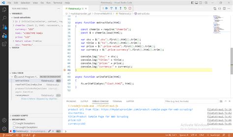 cheerio node js for fields extraction lets try to export product price
