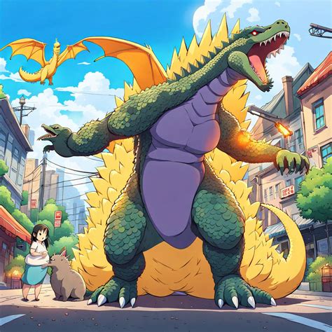 Godzilla Fighting A Big Belly Pregnant Furry Mamma By Tombo28 On Deviantart