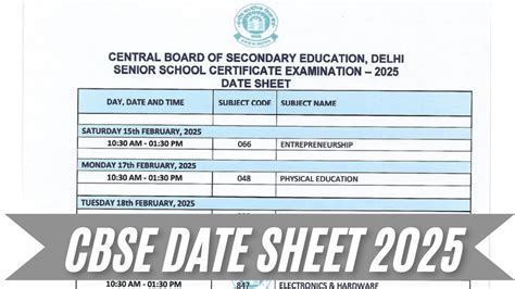Cbse Class 12 Date Sheet 2025 Release Date Teresa C Snyder